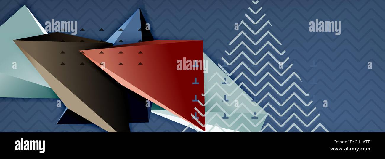 Vector 3d triangular shapes abstract background, origami futuristic ...