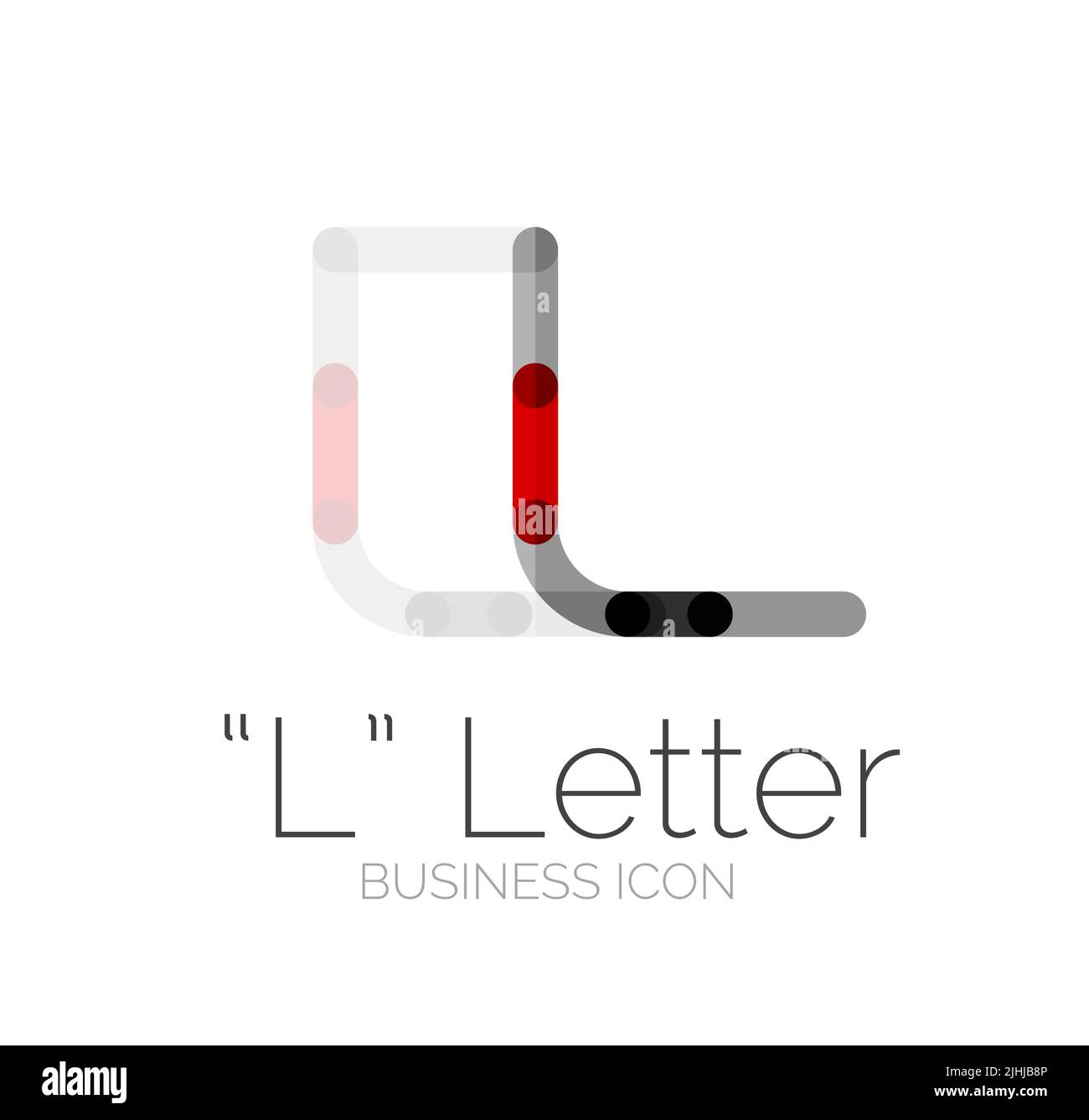 Minimal font or letter logo design isolated on white Stock Vector Image ...
