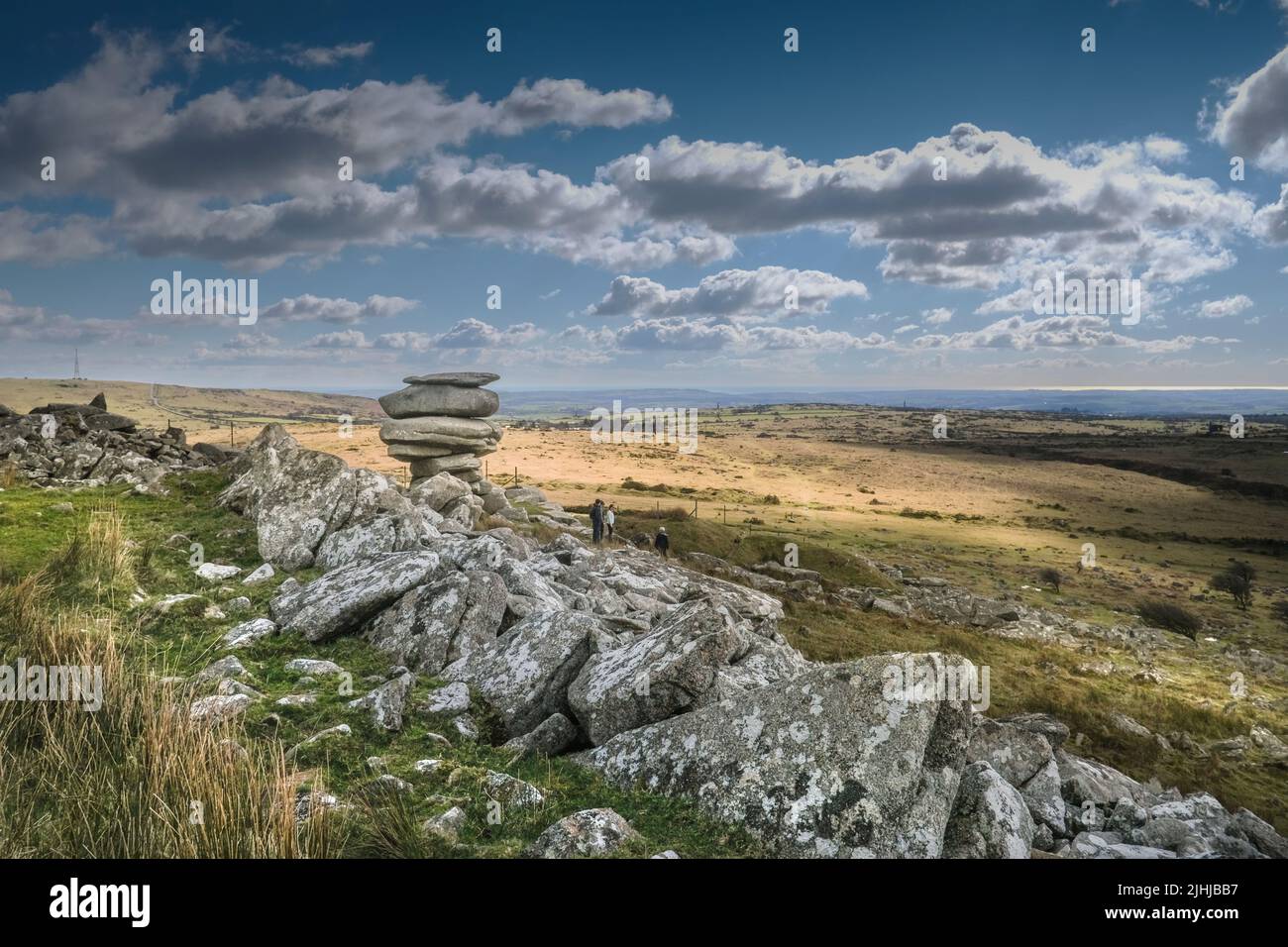 The Cheesewring a granite rock stack formed by glacial action towering ...
