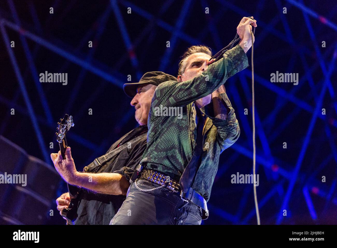 Rock in Roma, Rome, Italy, July 18, 2022, Piero Pelu Frontman, Litfiba ...