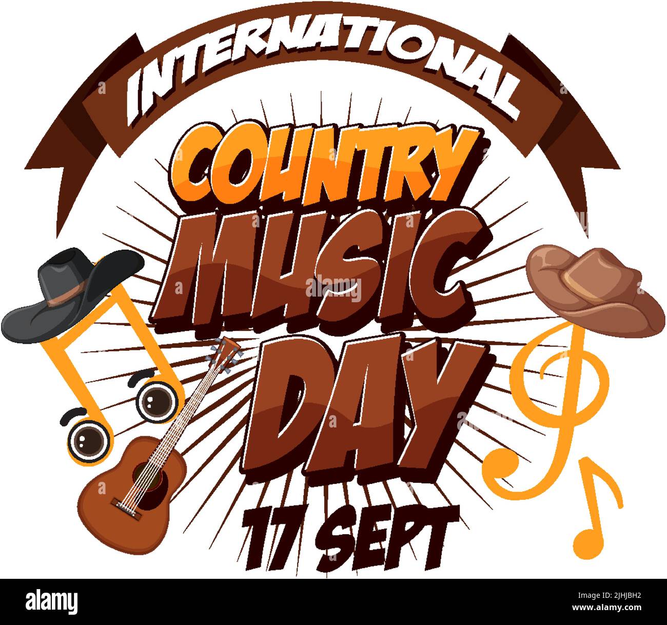 International Country Music Poster Design illustration Stock Vector ...