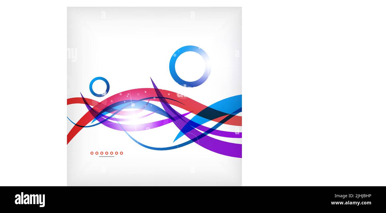 Abstract blue and red lines - business background / banner template ...