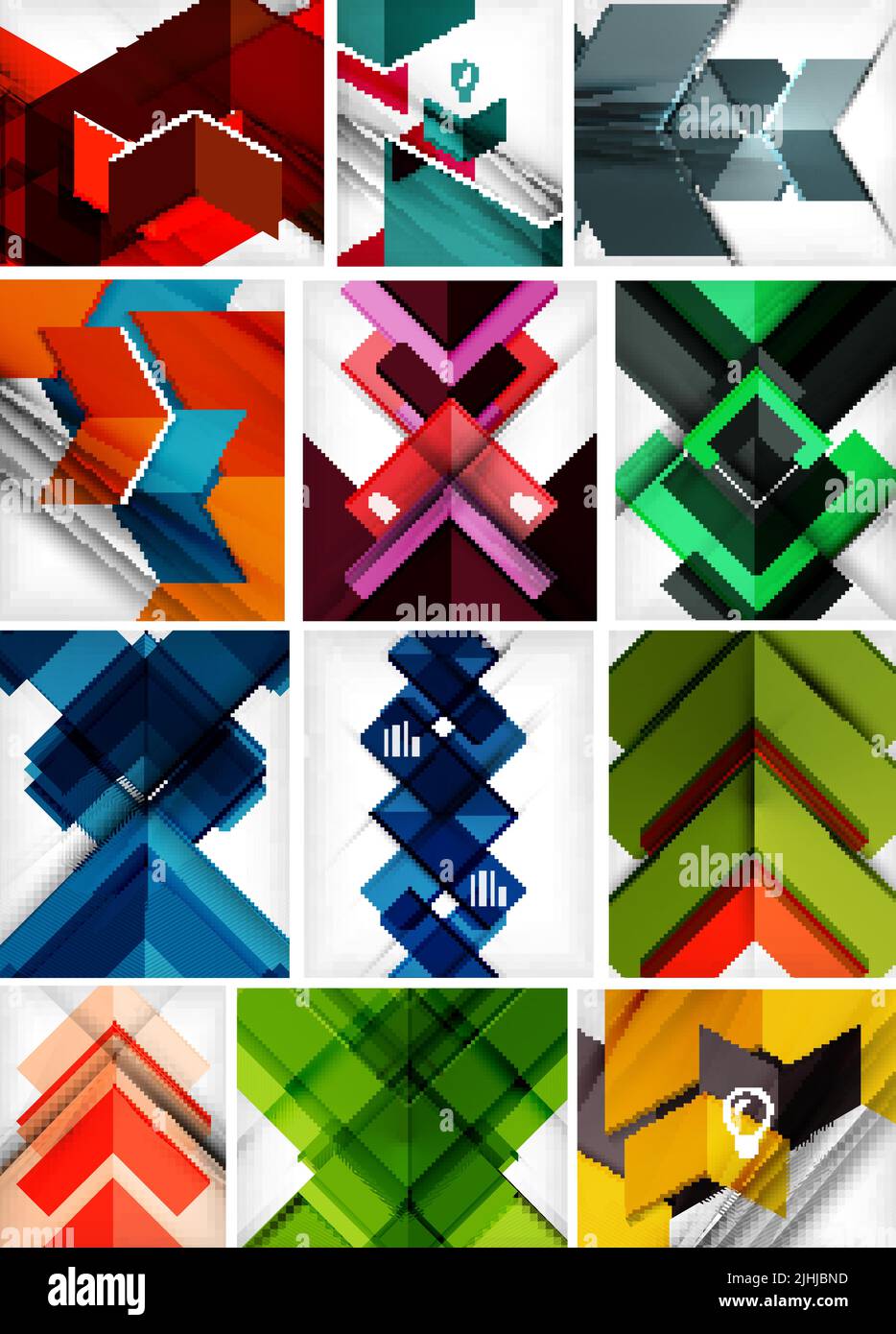 Mega set of paper geometric backgrounds. For business background ...
