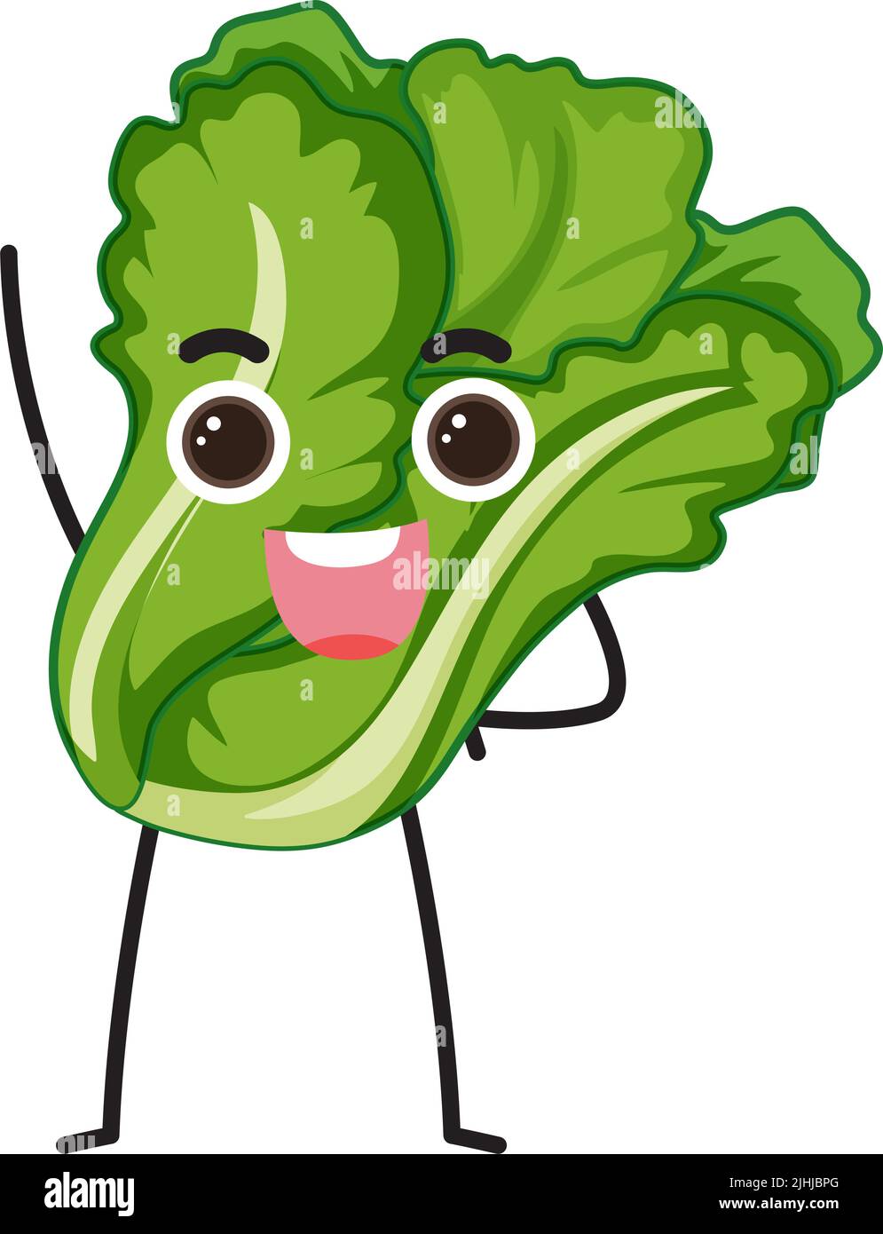 A lettuce cartoon character illustration Stock Vector Image & Art - Alamy