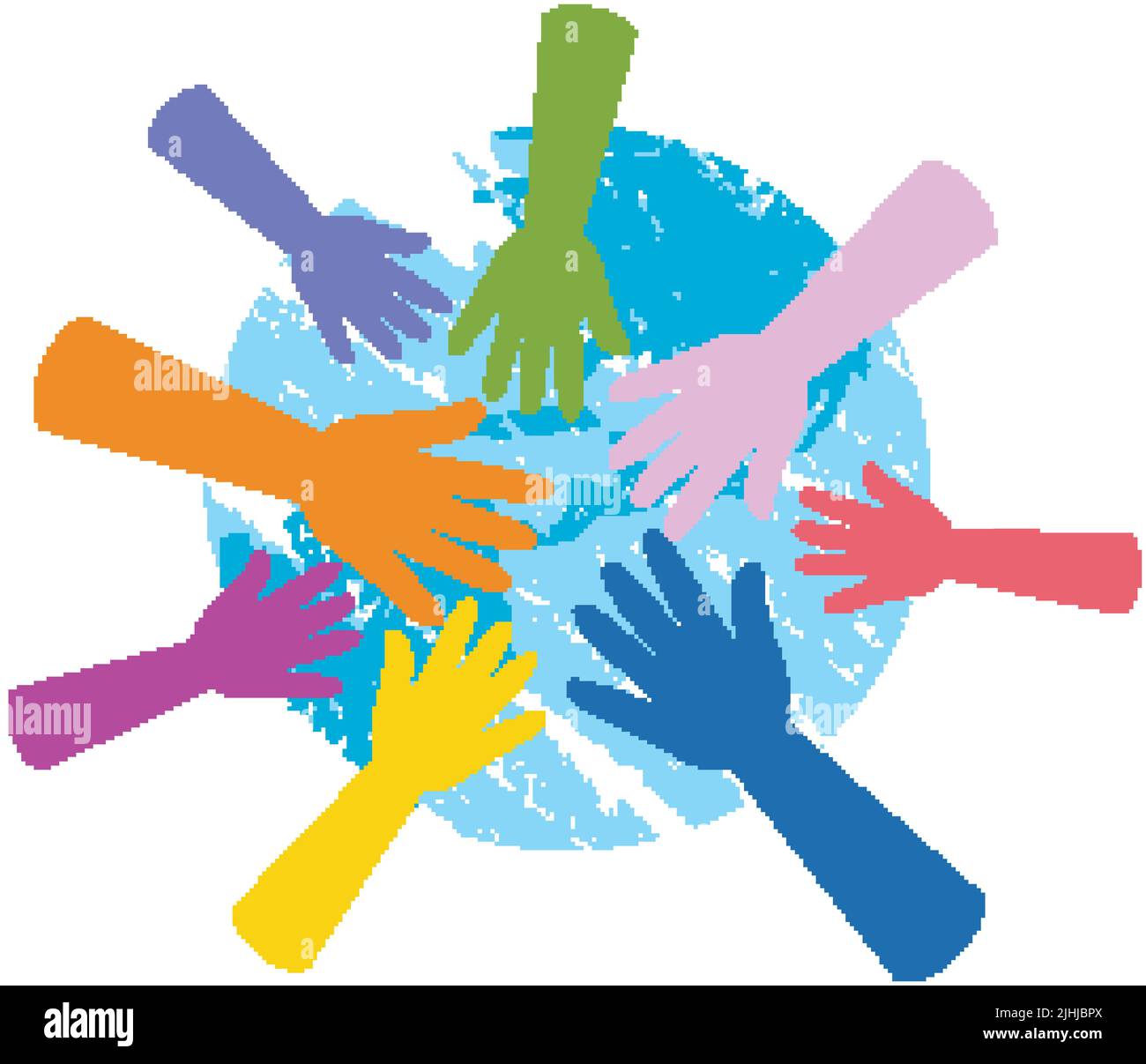 Human hands on earth symbol illustration Stock Vector Image & Art - Alamy