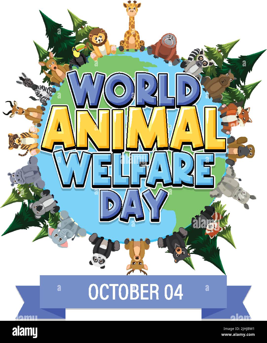 World Animal Welfare Day Poster illustration Stock Vector Image & Art ...