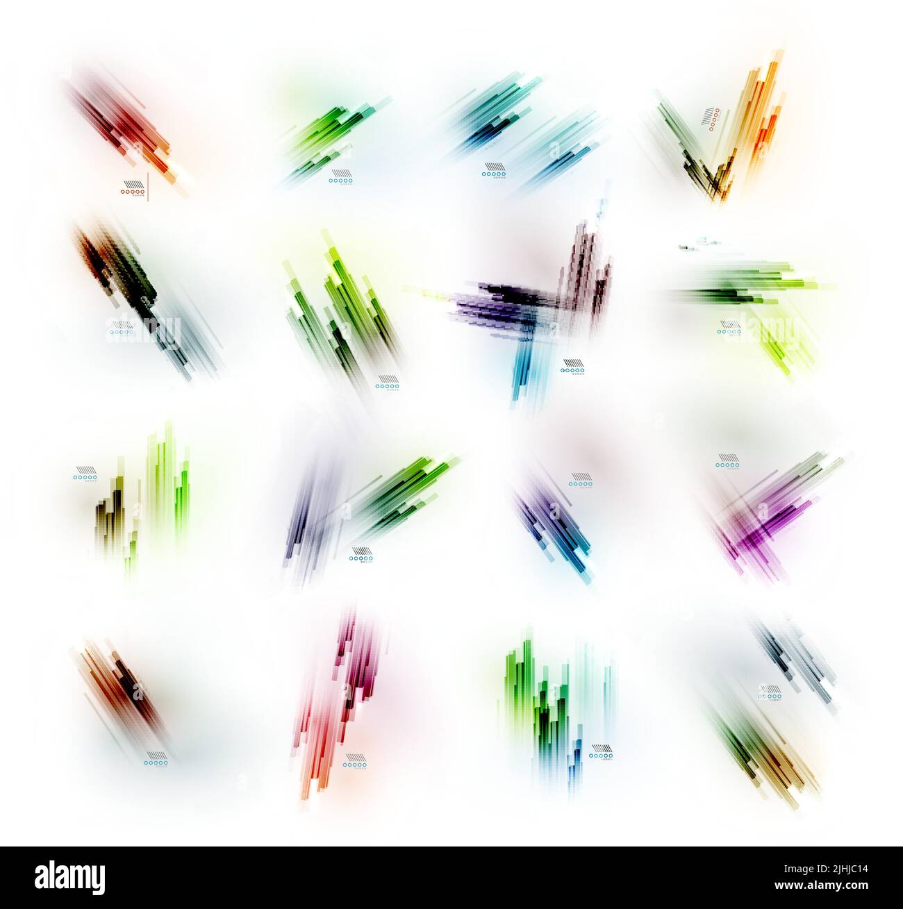 Big set of straight lines design templates isolated on white. For ...