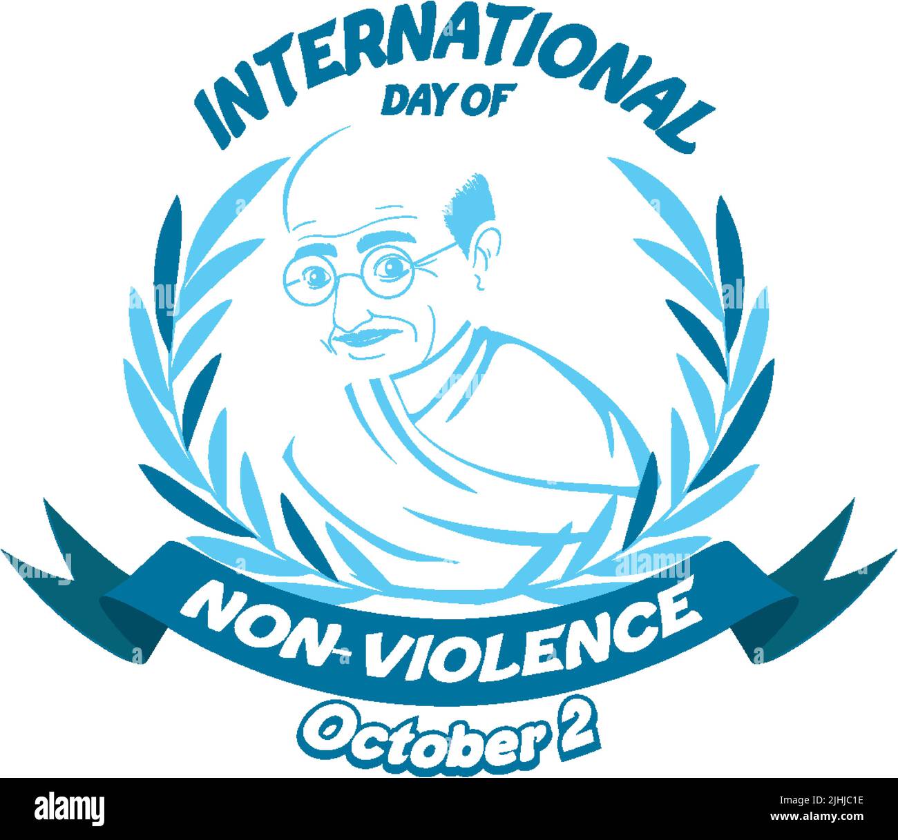 International day of non violence poster illustration Stock Vector ...