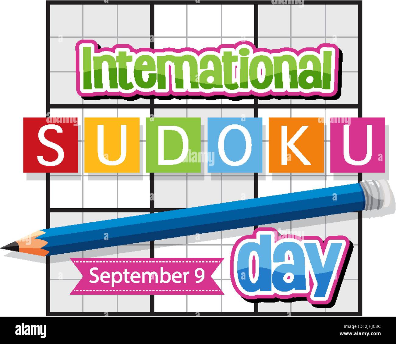 International Sudoku Day September 9 illustration Stock Vector Image ...