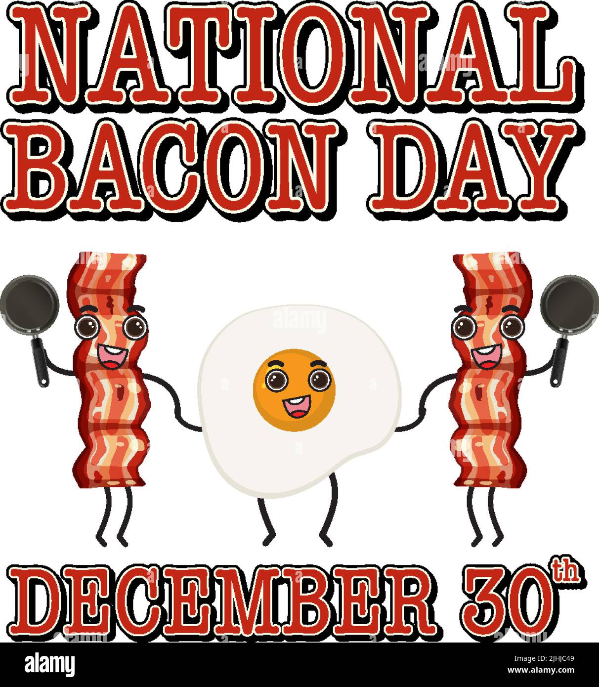 International bacon day poster template illustration Stock Vector Image ...