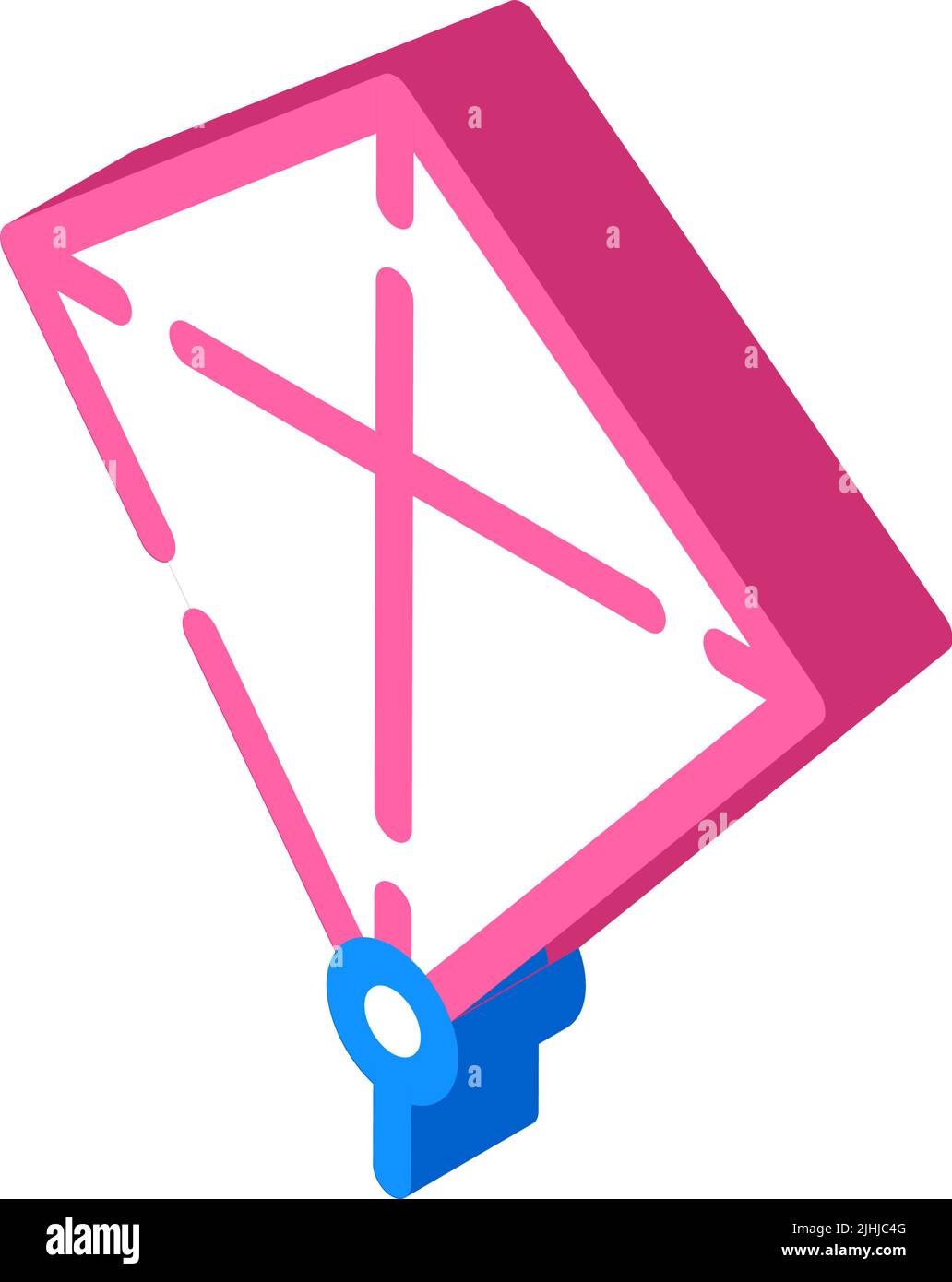 flying kite isometric icon vector illustration Stock Vector Image & Art ...