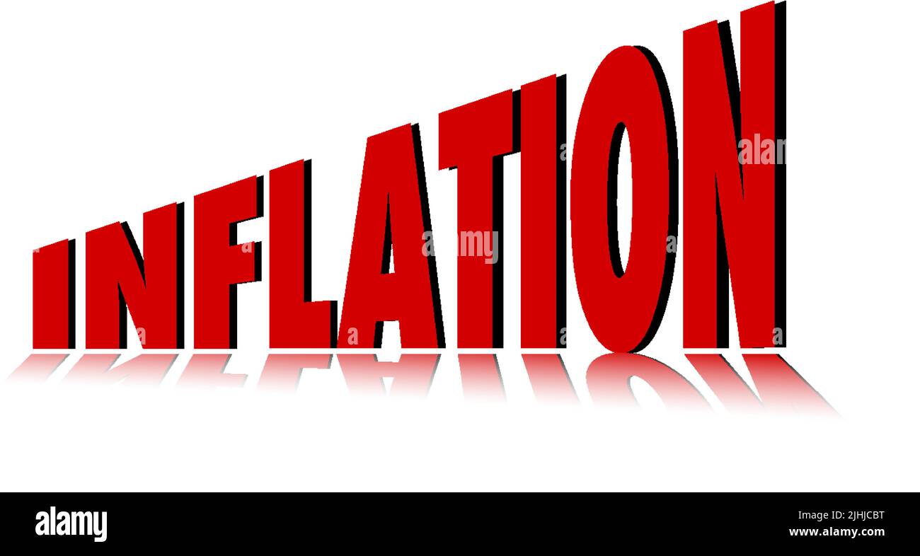 Inflation word 3D logo design illustration Stock Vector Image & Art - Alamy