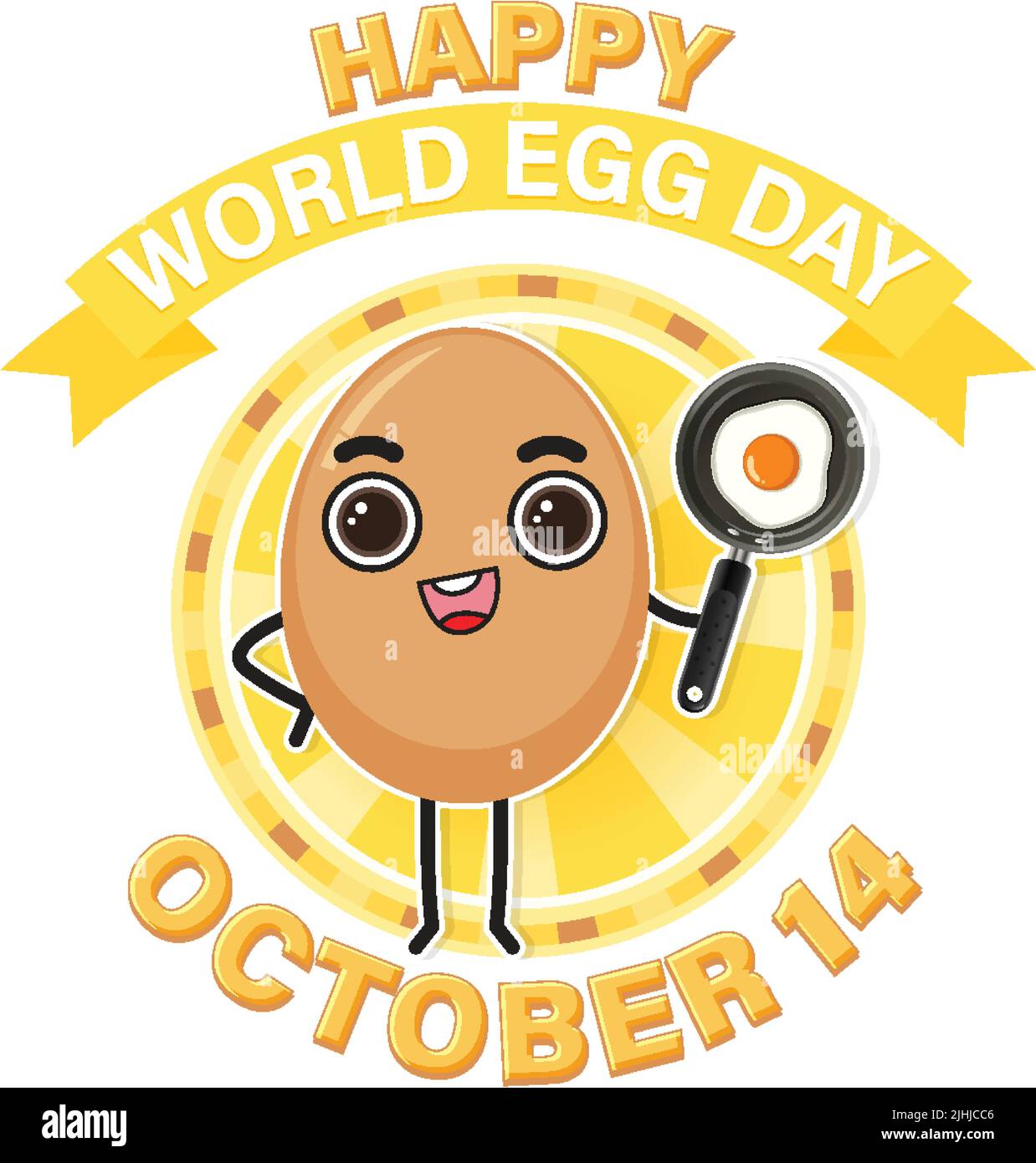 World egg day banner or logo design illustration Stock Vector Image ...