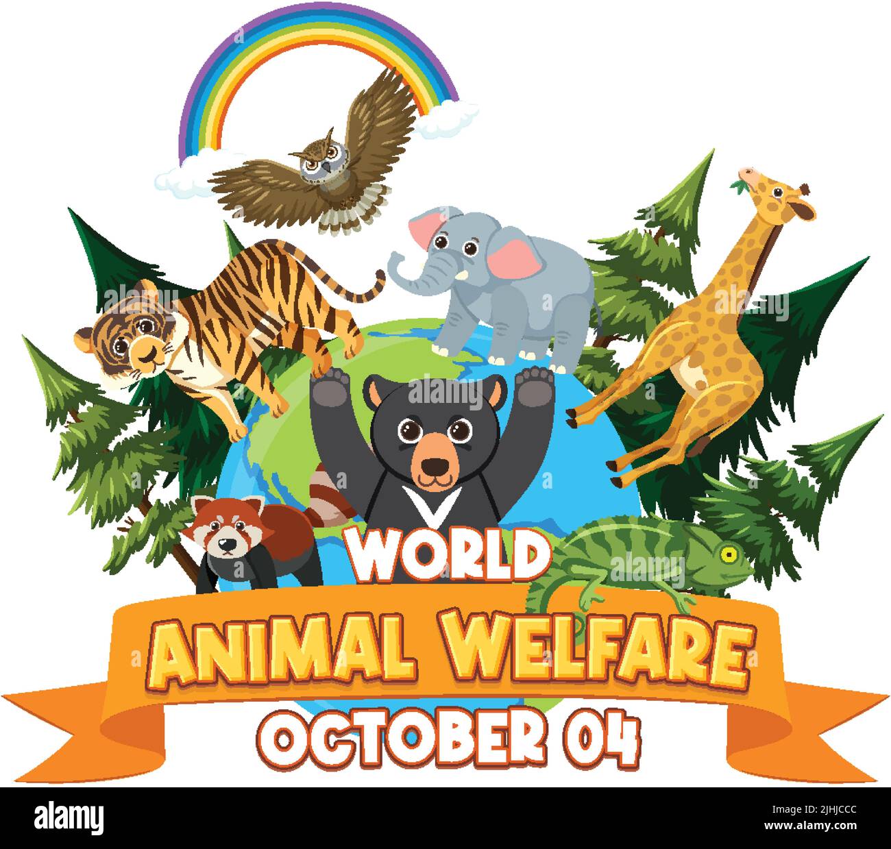 World Animal Welfare Day Poster illustration Stock Vector Image & Art ...