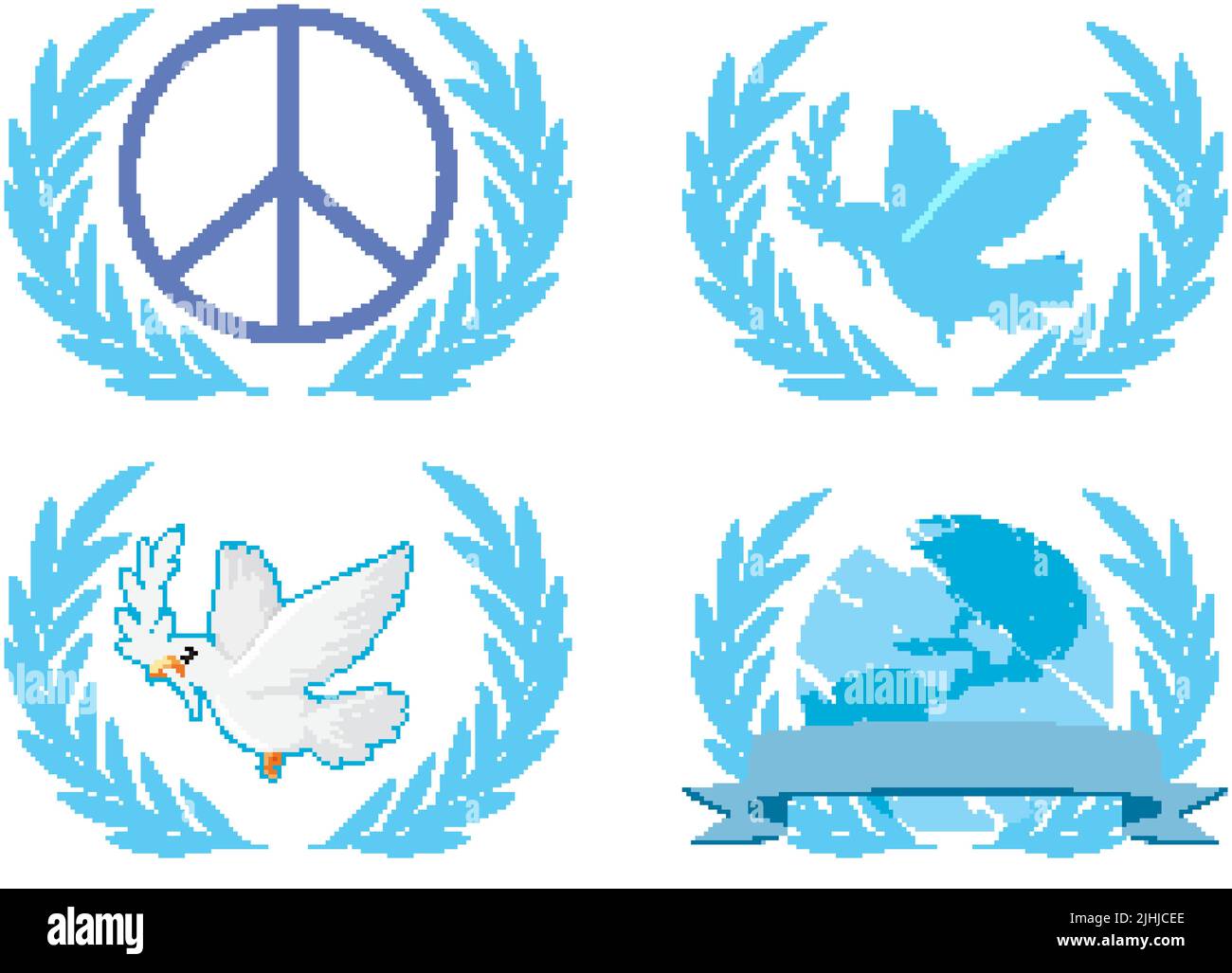 Set of peace symbols illustration Stock Vector Image & Art - Alamy