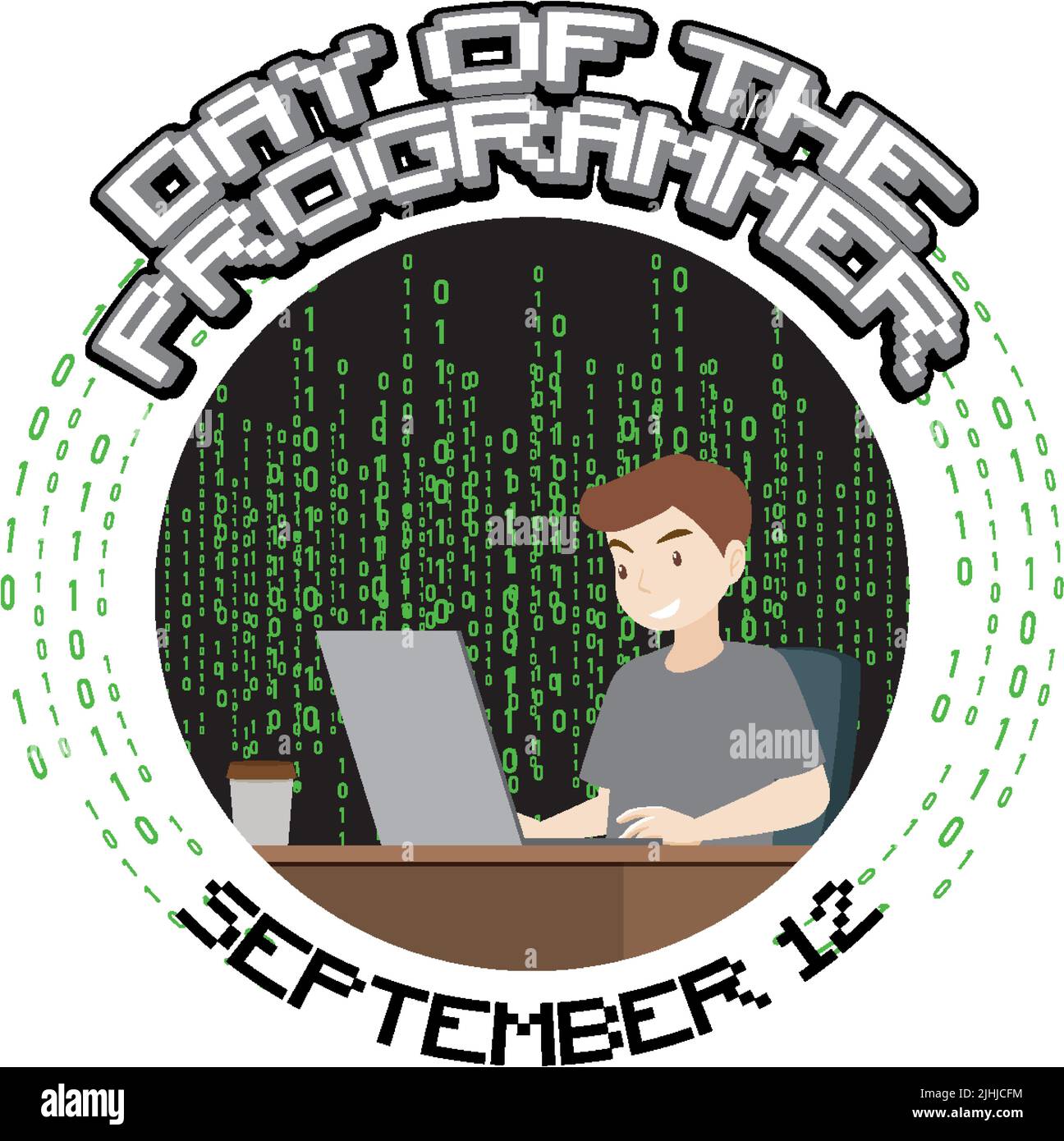 The Day of the Programmer Poster illustration Stock Vector Image & Art ...