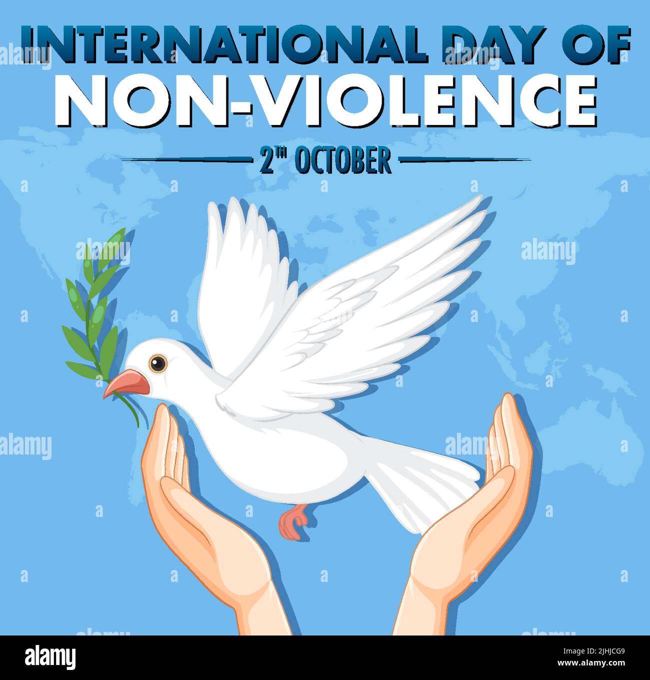 International Day of Non Violence Poster illustration Stock Vector ...