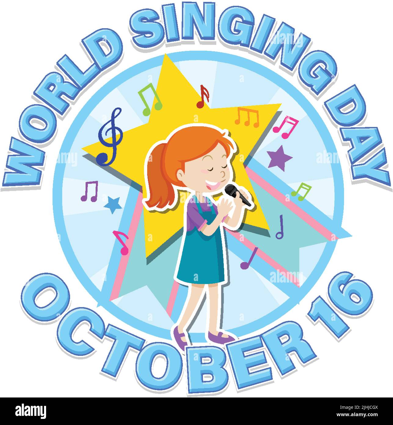 World Singing Day Banner illustration Stock Vector Image & Art - Alamy