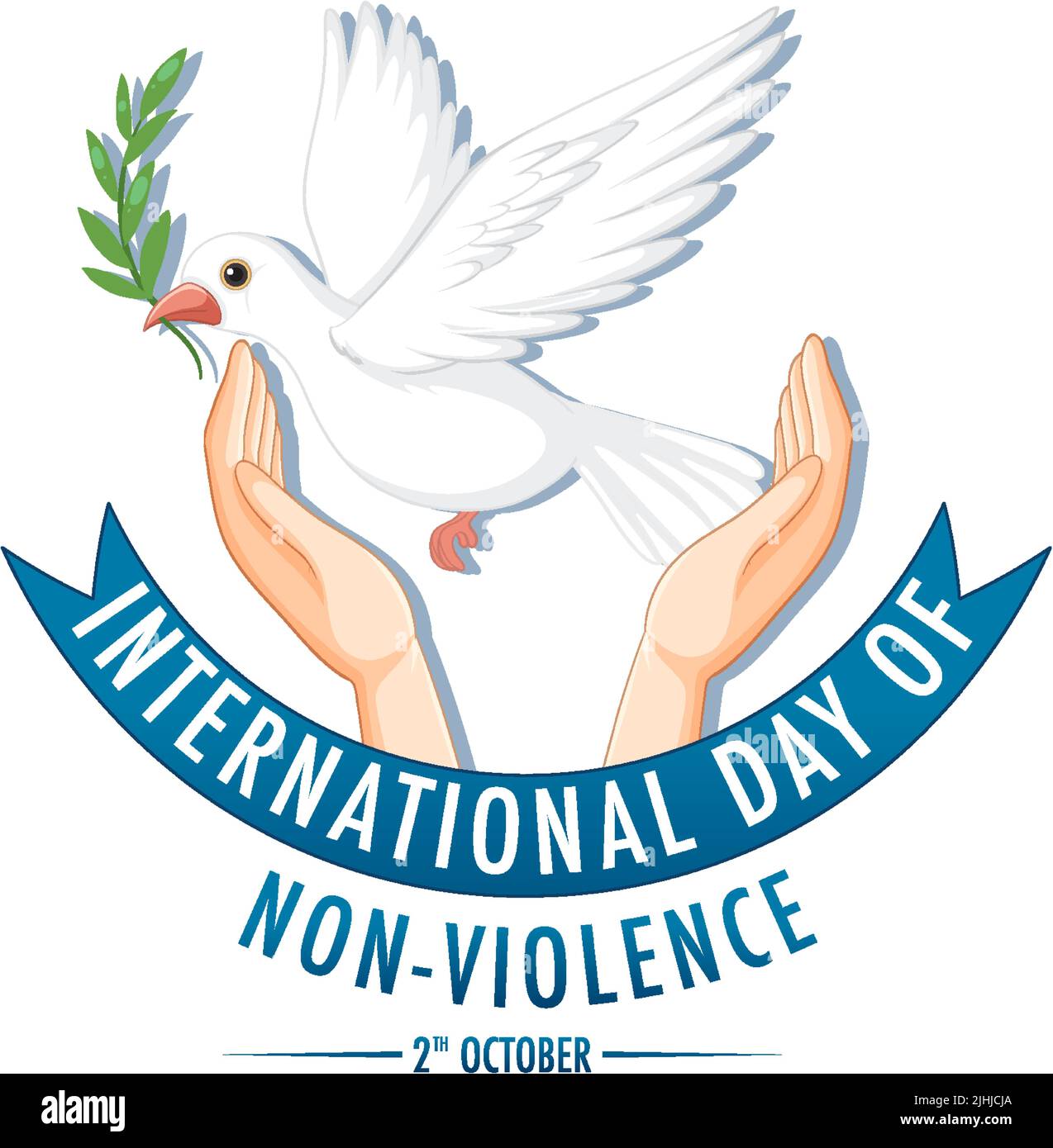 International Day of Non Violence Poster illustration Stock Vector ...