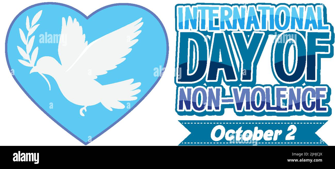 International day of non violence poster illustration Stock Vector ...