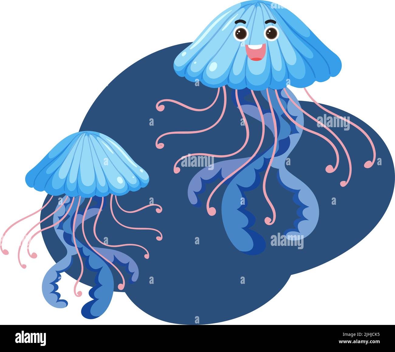 Jellyfish in cartoon style illustration Stock Vector Image & Art - Alamy