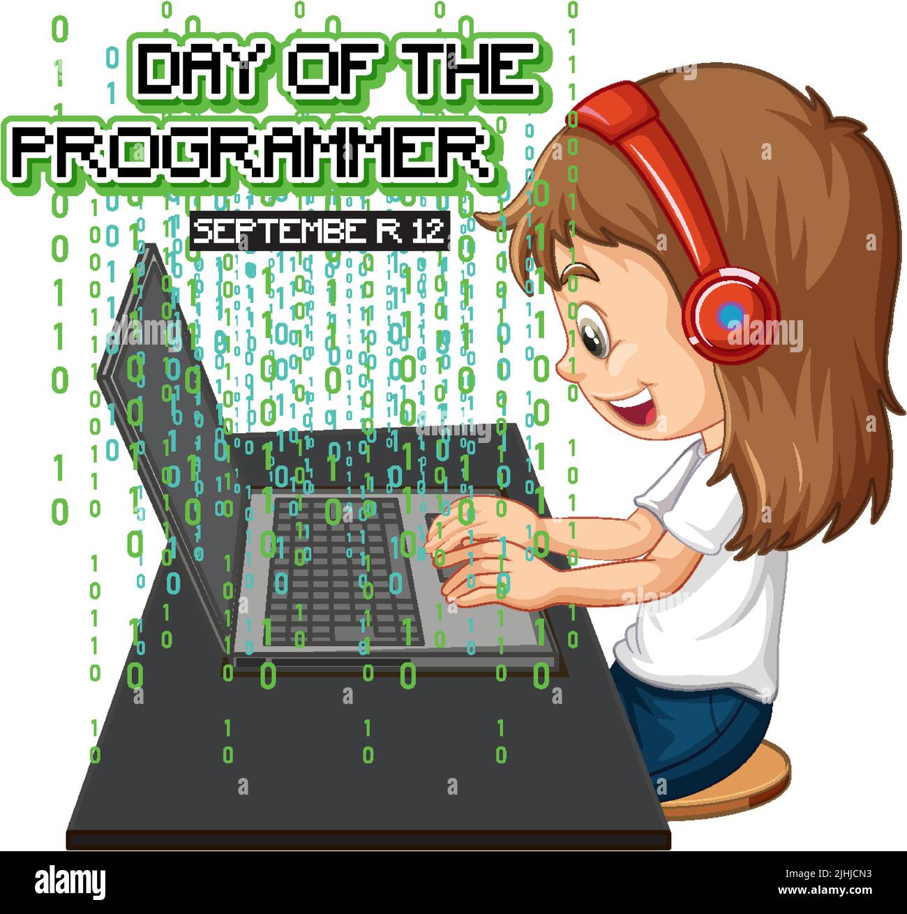 The Day of the Programmer Poster illustration Stock Vector Image & Art ...