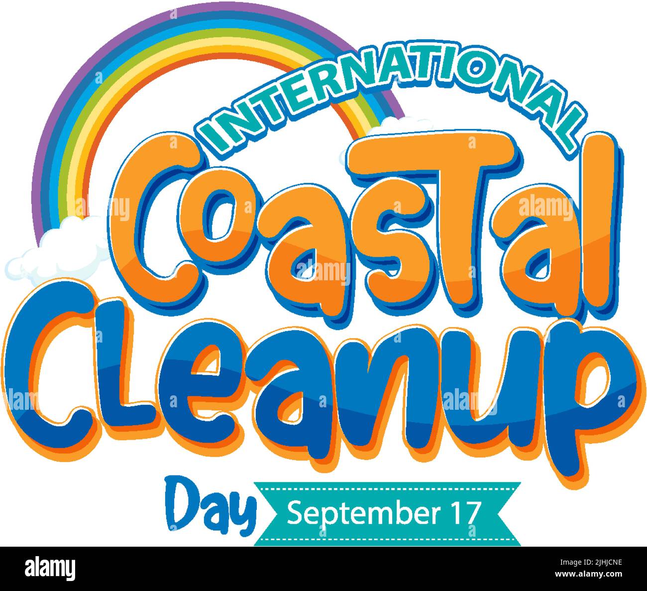 International Coastal Cleanup Day Poster illustration Stock Vector ...