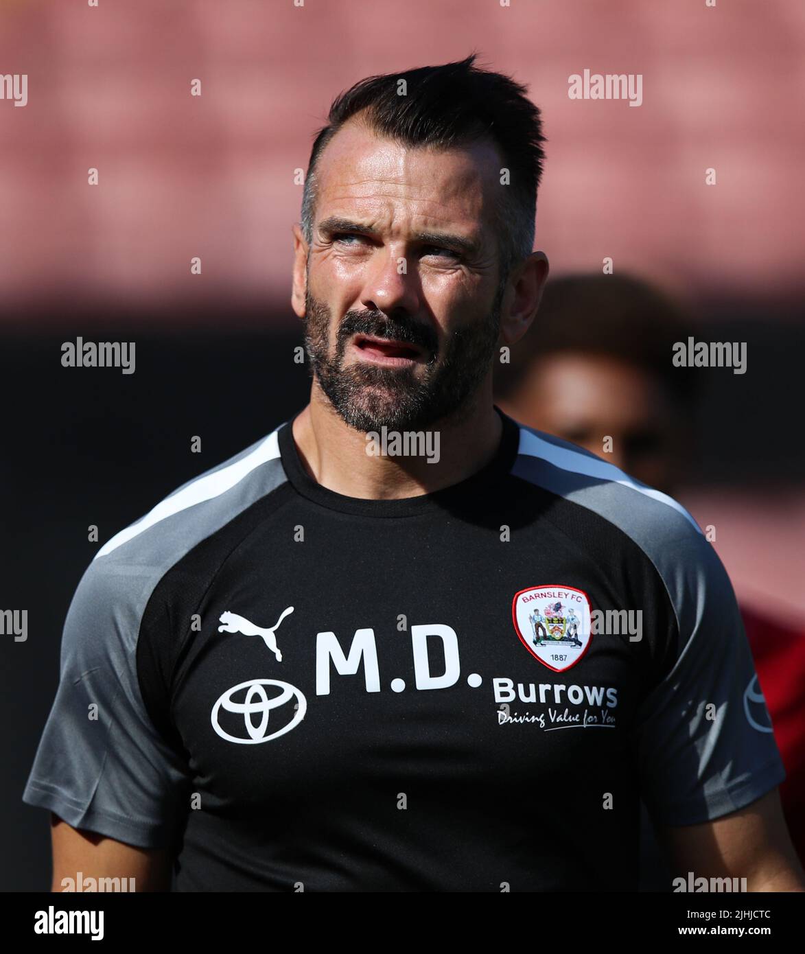Barnsley first team coach Martin Devaney during a pre-season friendly ...