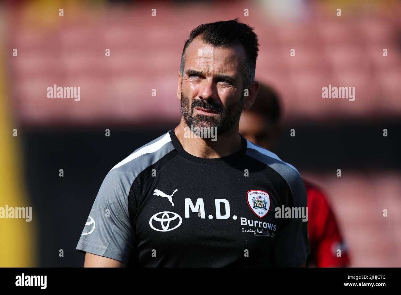 Barnsley first team coach Martin Devaney during a pre-season friendly ...