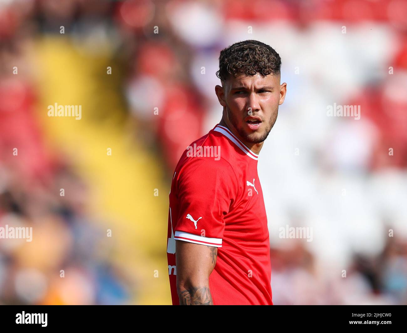 Barnsley's Matty Wolfe during a pre-season friendly match at Oakwell ...