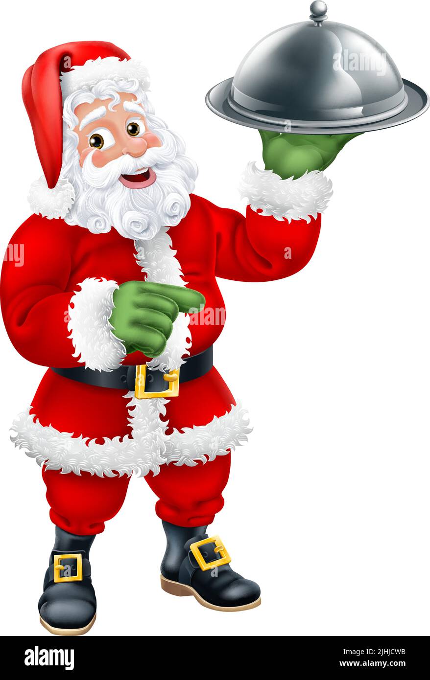 Cartoon chef cloche pointing menu hi-res stock photography and images ...
