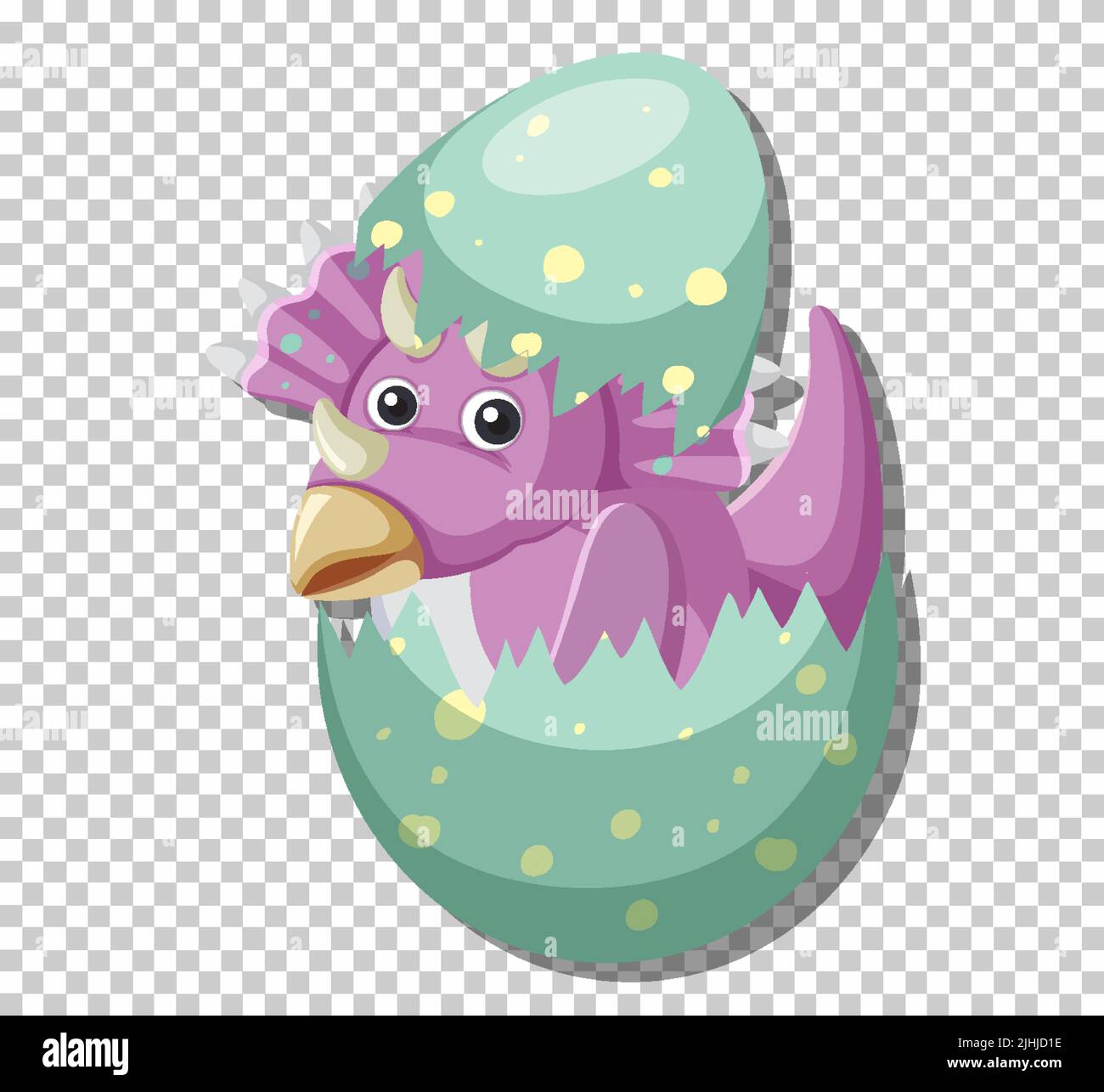 Cute triceratops dinosaur isolated illustration Stock Vector Image ...