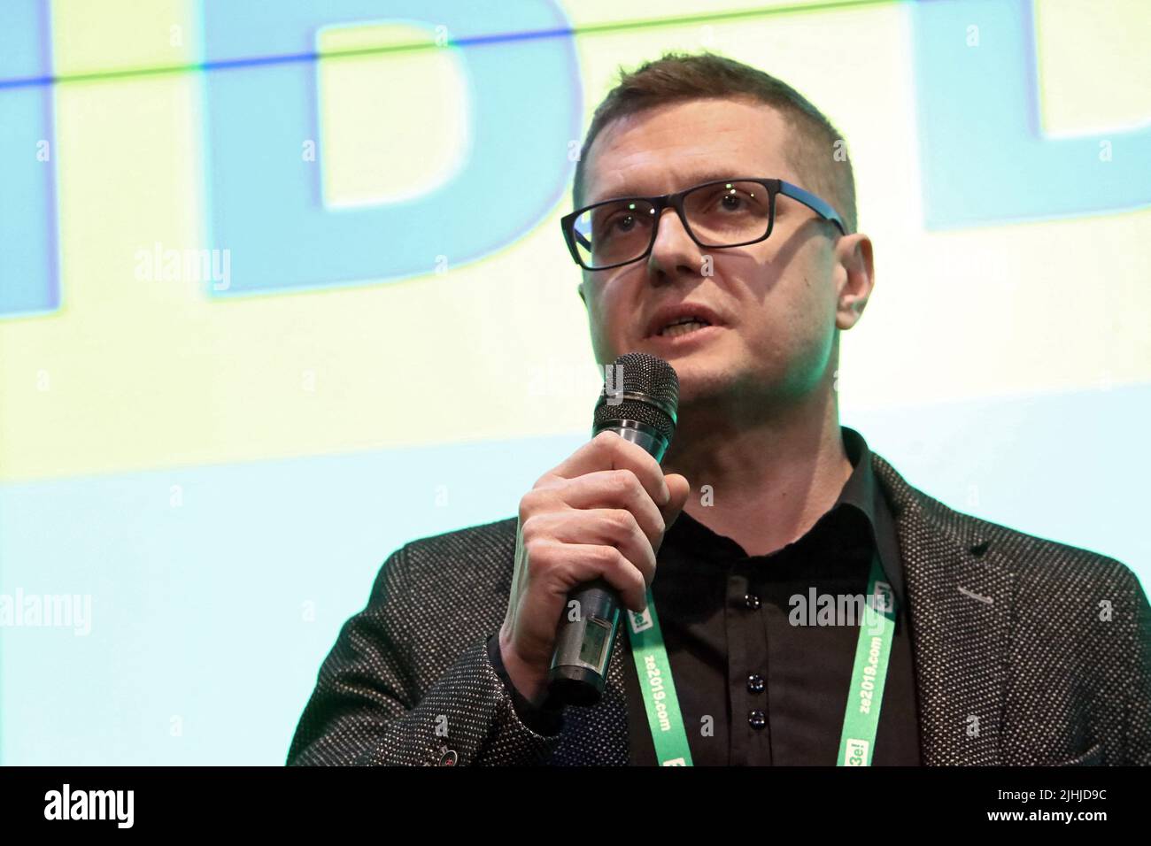 File photo dated April 1, 2019 of Volodymyr Zelenskyy's campaign chief ...