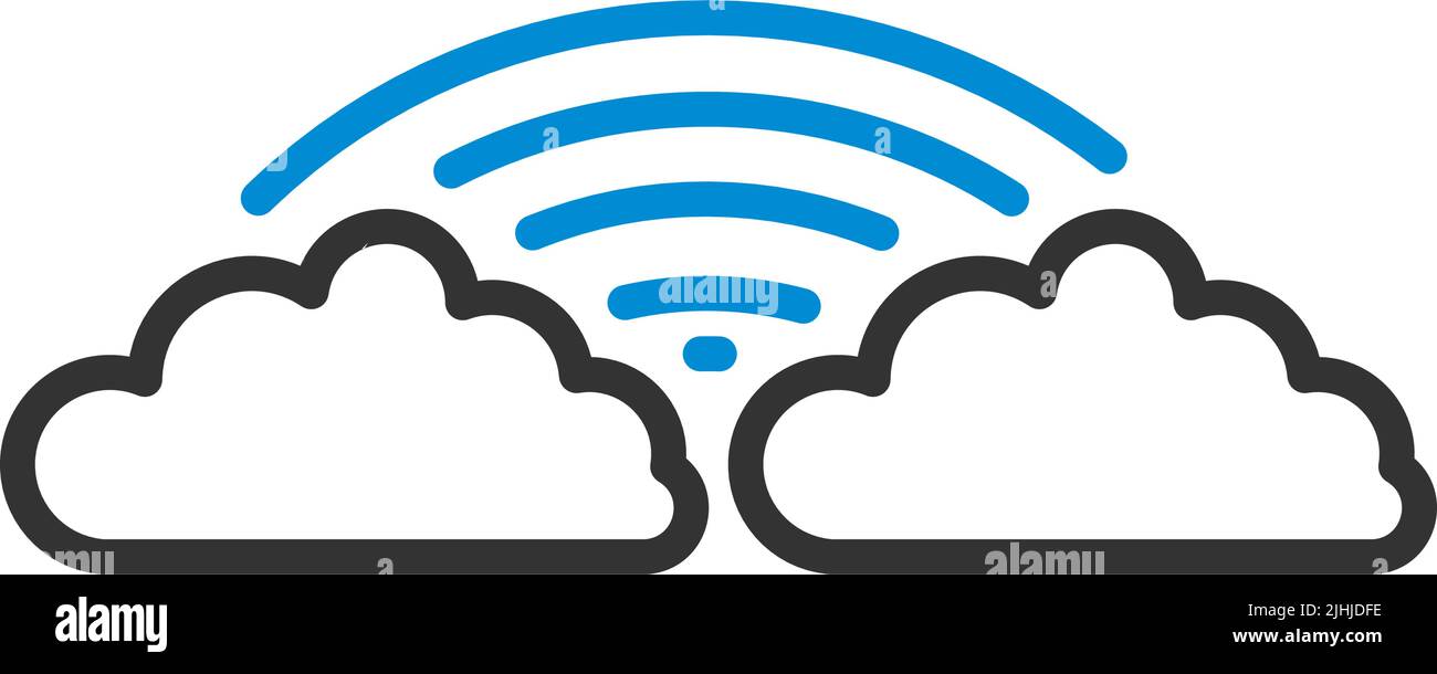 Rainbow Icon. Editable Bold Outline With Color Fill Design. Vector ...