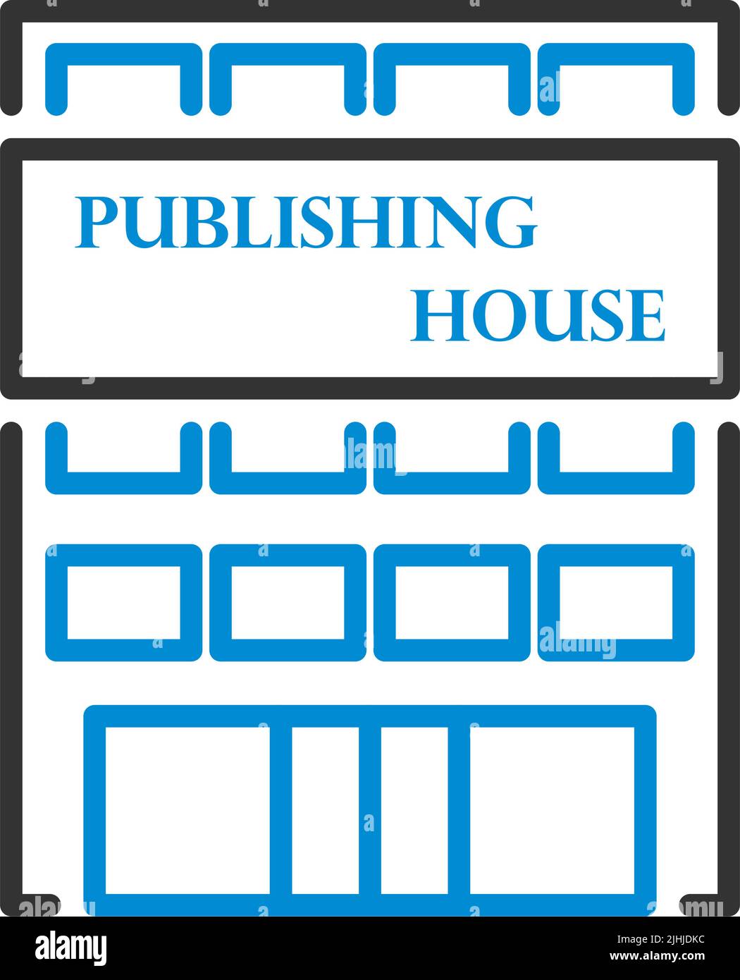 Publishing House Icon. Editable Bold Outline With Color Fill Design ...