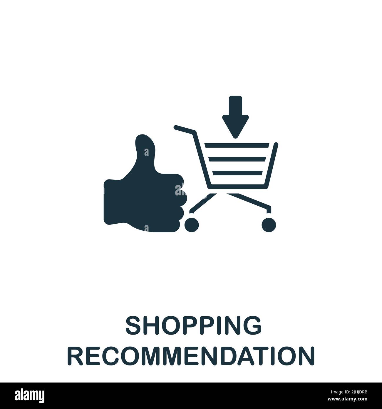 Shopping Recomendation icon. Monochrome simple line Data Science icon ...