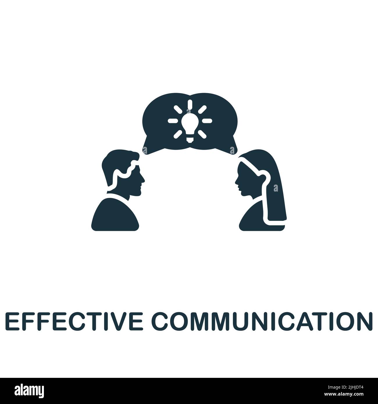 Effective Communication icon. Monochrome simple line Data Science icon ...