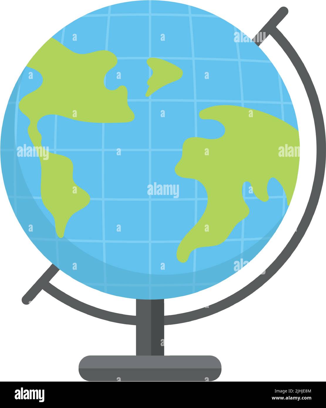 School globe, on white background, geography lesson - Vector ...