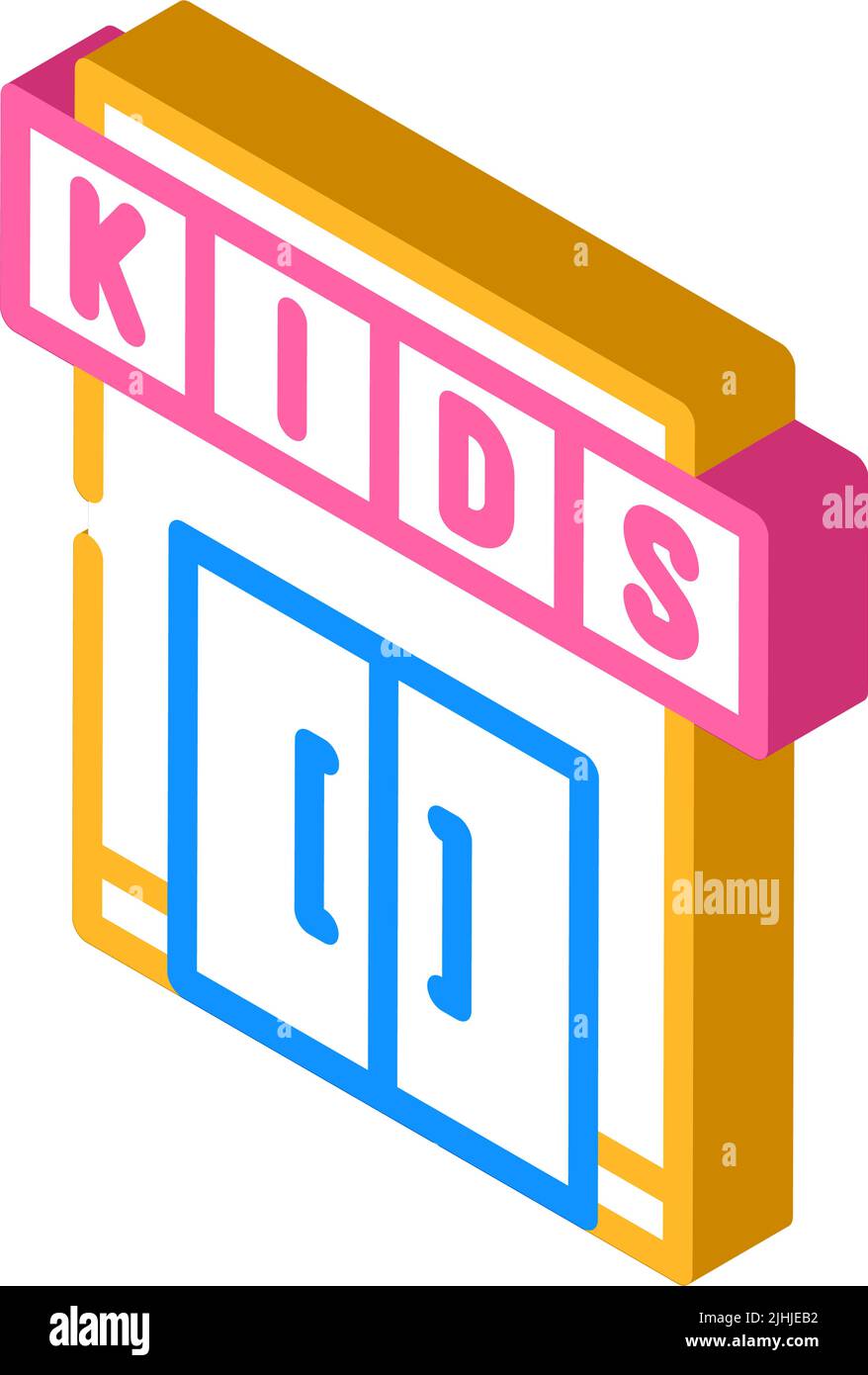 child center isometric icon vector illustration Stock Vector Image ...