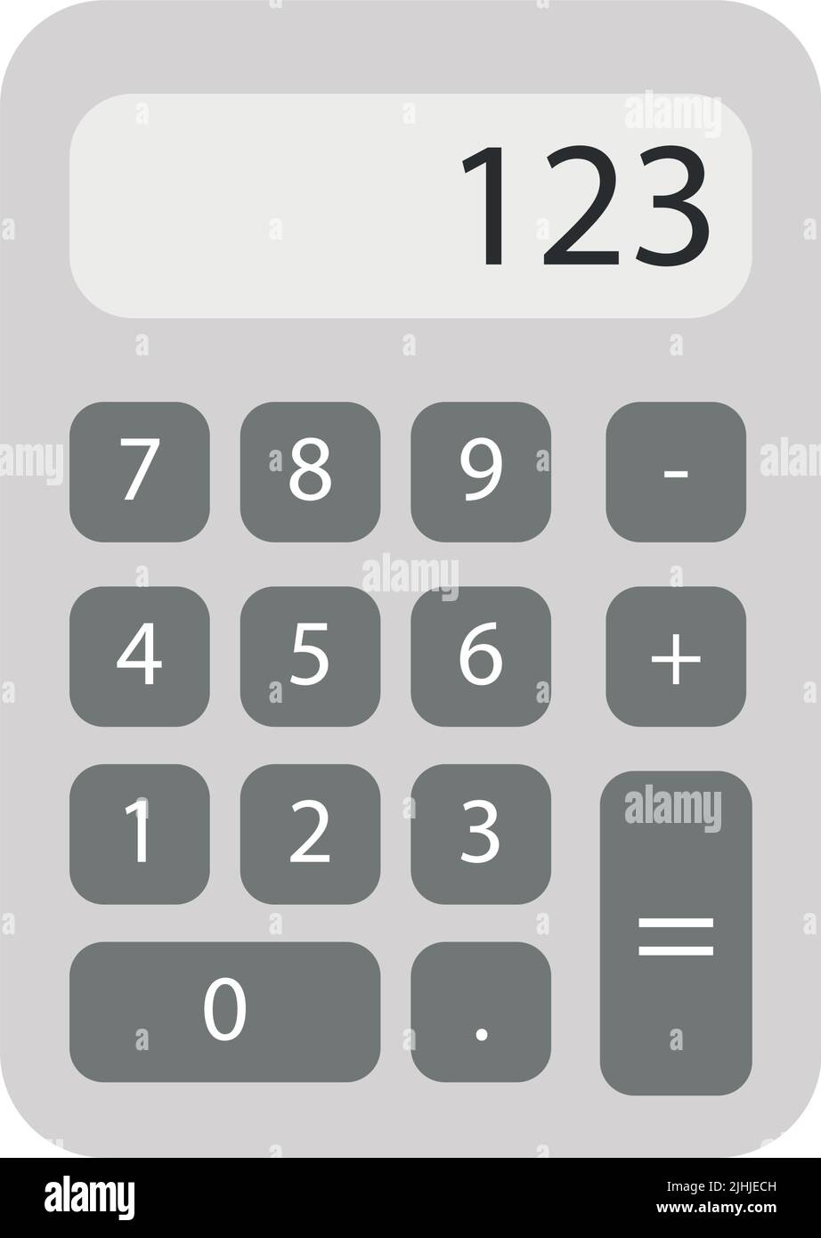 School supplies calculator on white background - Vector illustration ...