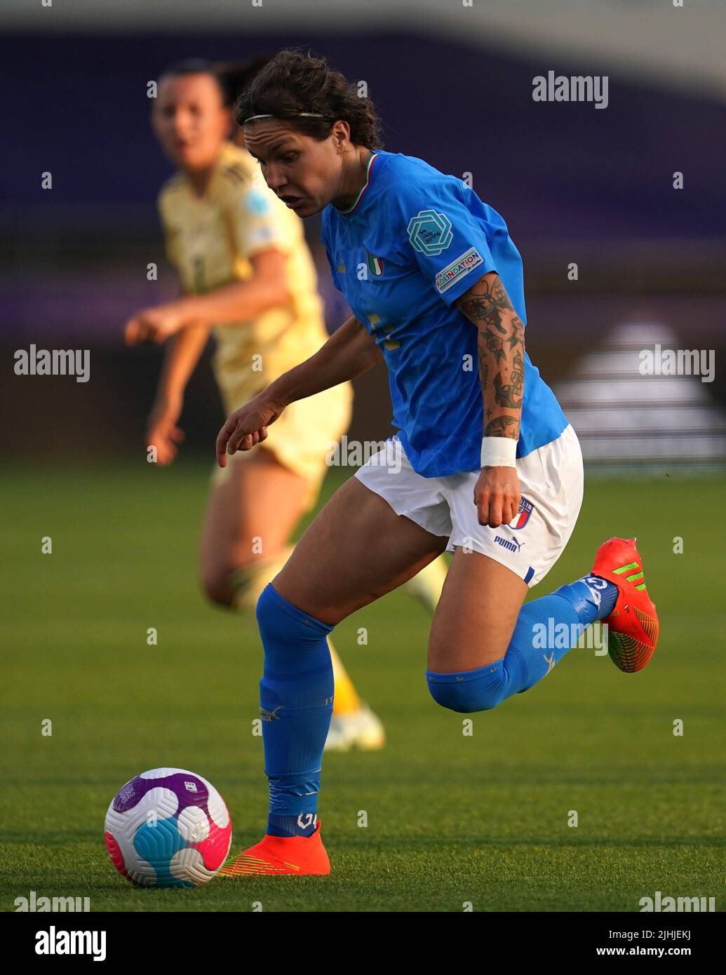 Italy's Elena Linari during the UEFA Women's Euro 2022 Group D match at ...