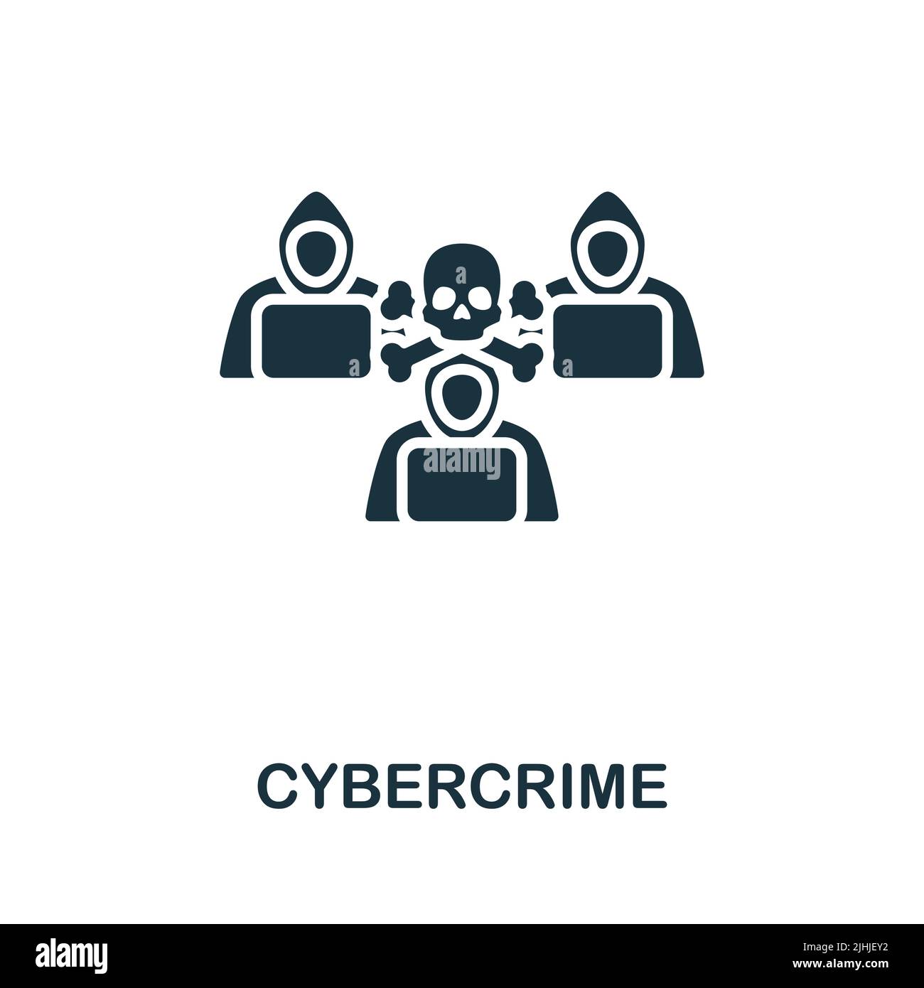 Cybercrime icon. Monochrome simple Cybercrime icon for templates, web ...