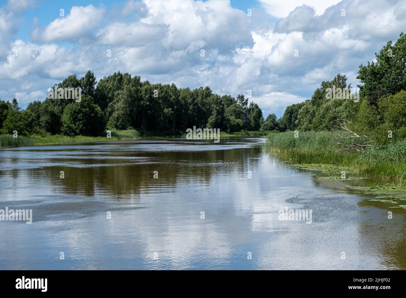 Emajogi, the largest river in Estonia. flows through the second largest ...