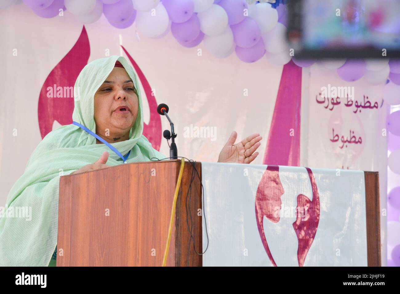 Quetta, Pakistan. JUly 02-03 2022: women entrepreneur Mrs. Zulekha ...