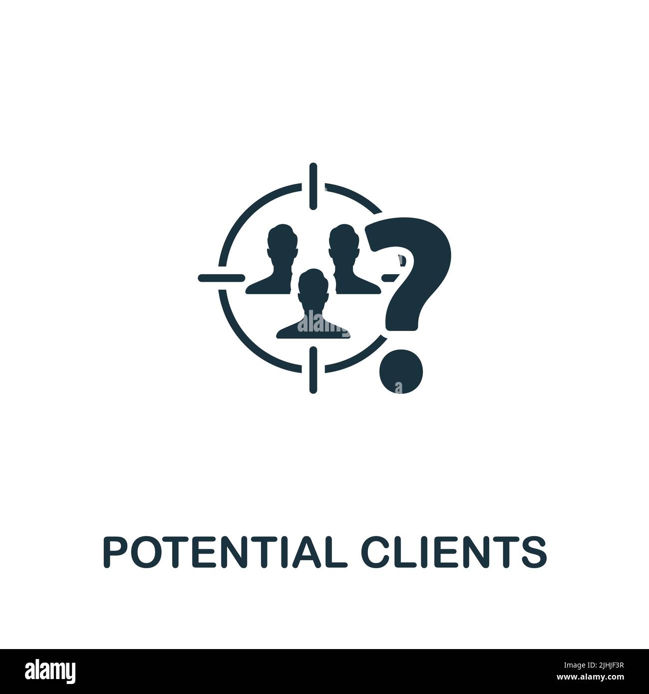 Potential Clients icon line. Simple element data science symbol for ...
