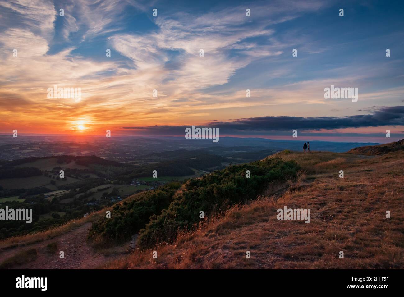 Sunset over Herefordshire, from the Malvern Hills Stock Photo - Alamy