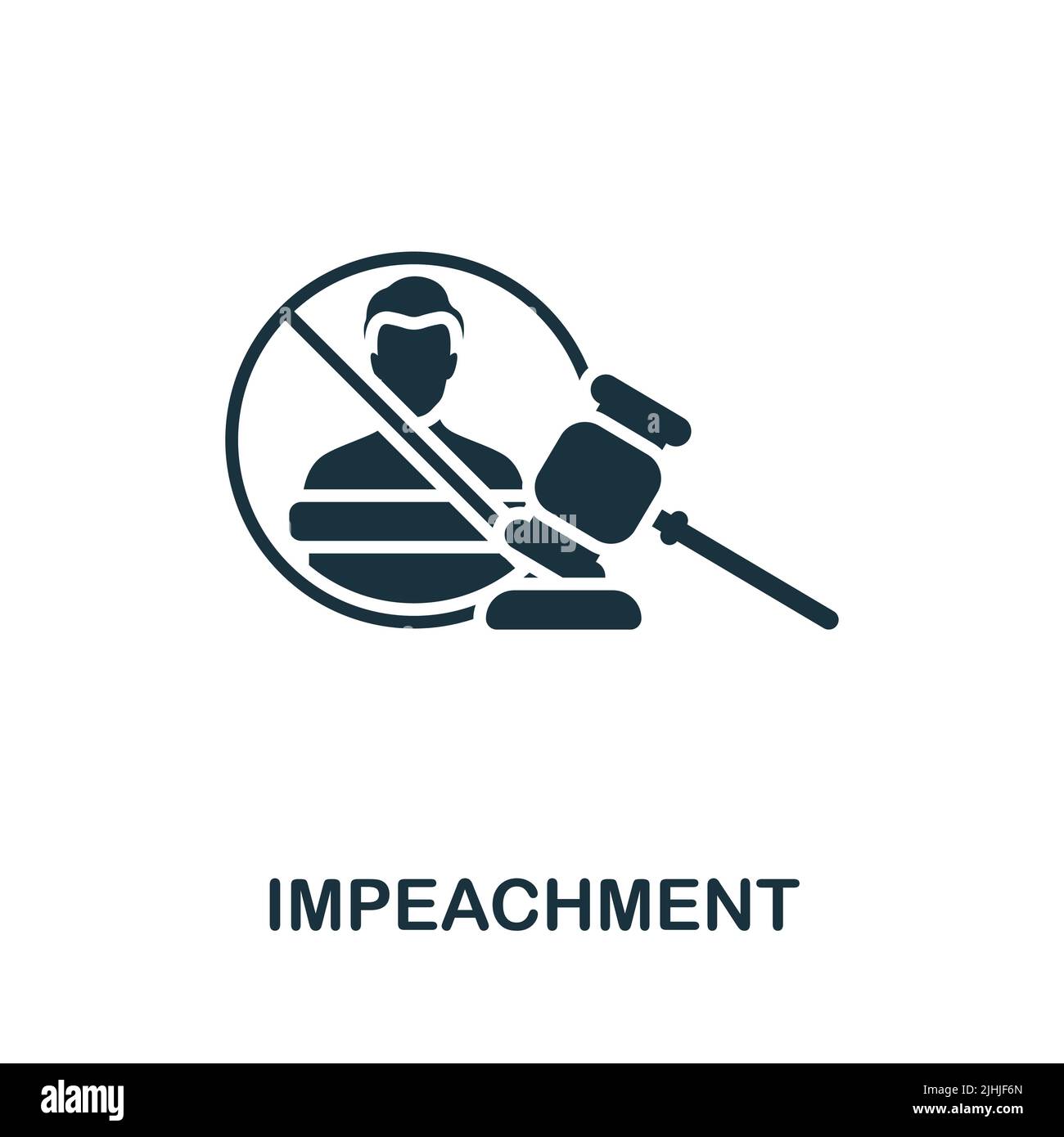 Impeachment icon. Monochrome simple line Economic Crisis icon for ...