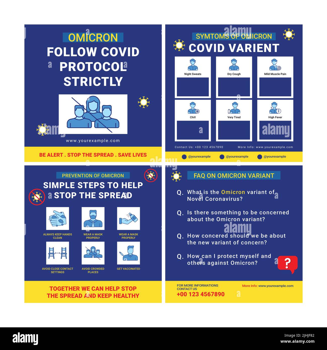 Four symptoms Stock Vector Images - Alamy