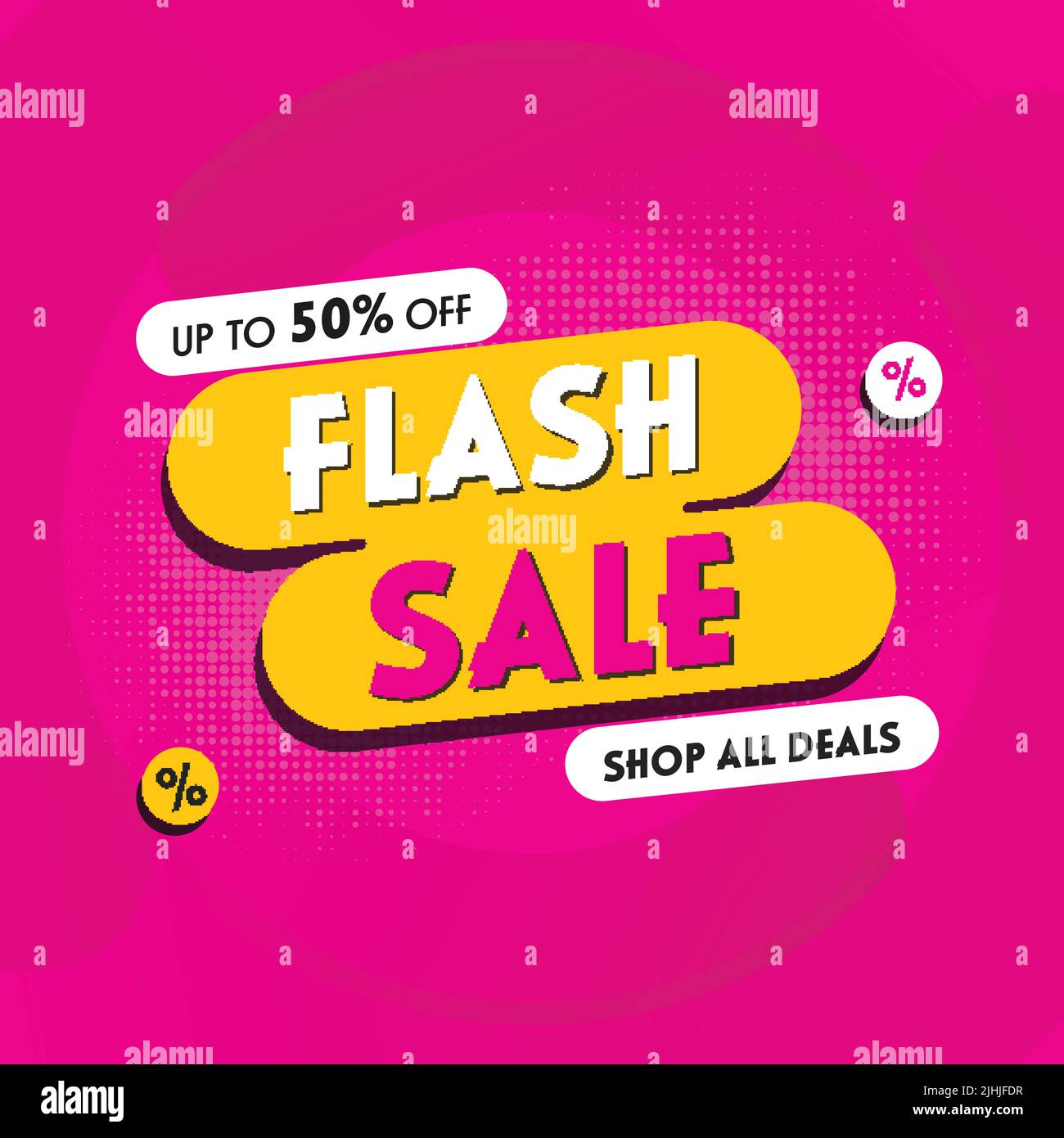 UP TO 50% Off For Flash Sale Poster Design In Pink Color Stock Vector ...