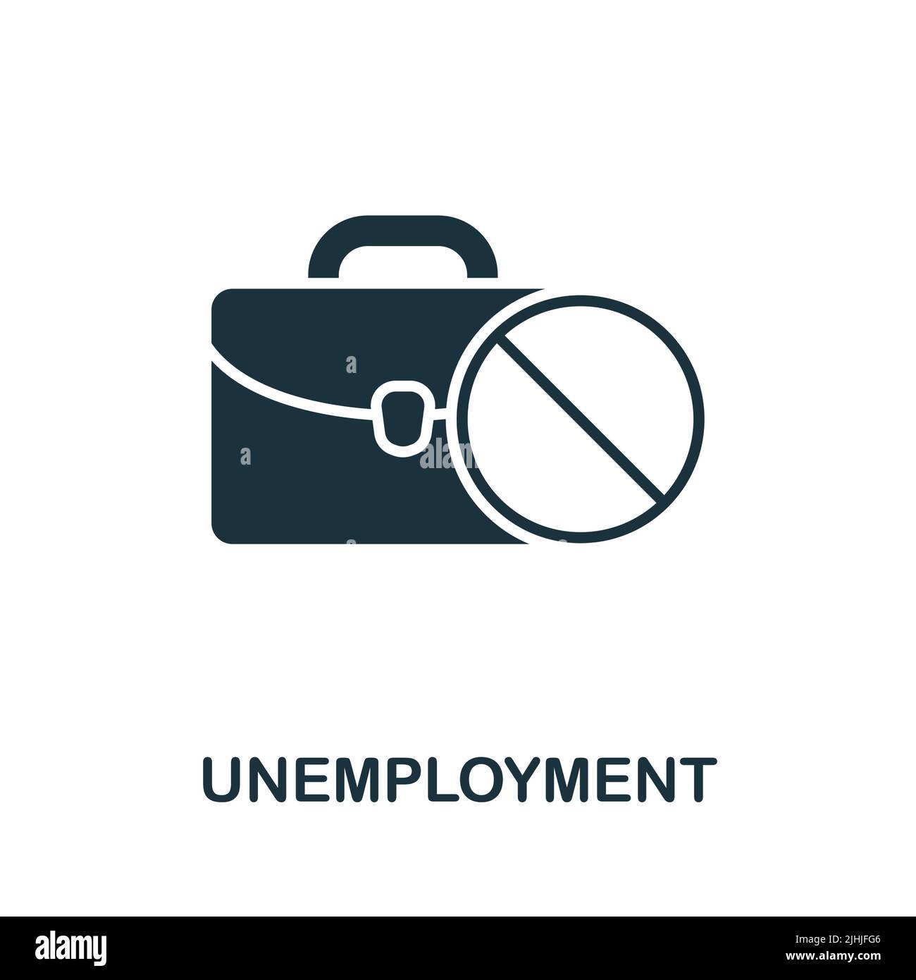Unemployment icon. Monochrome simple line Economic Crisis icon for ...